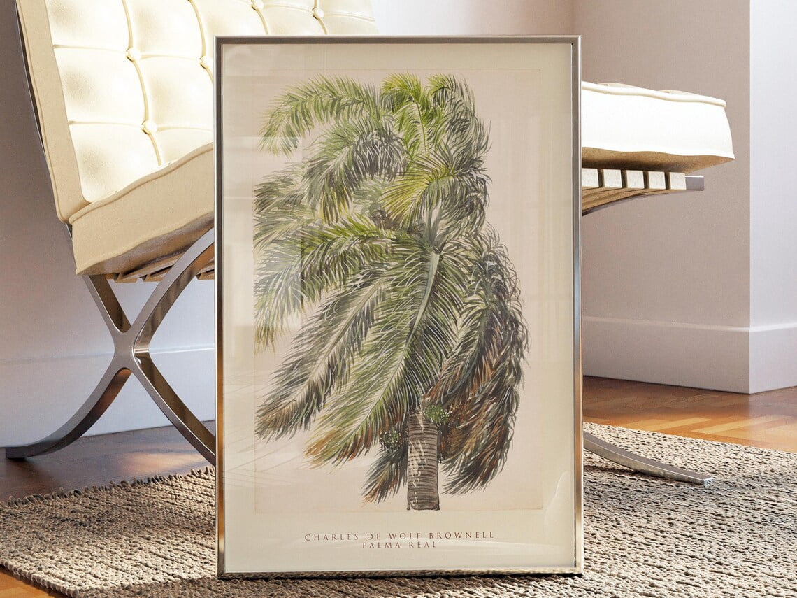 Charles De Wolf Brownell, Palma Real, Tropical Poster, Palms Art Print ...