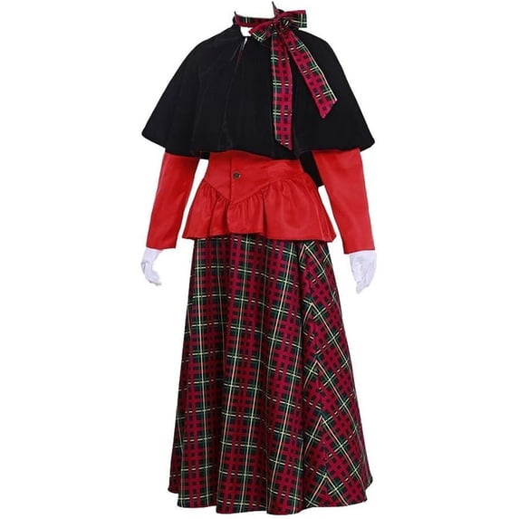 Charles Dickens Inspired Red Victorian Yuletide Lady Christmas Dress 6 ...