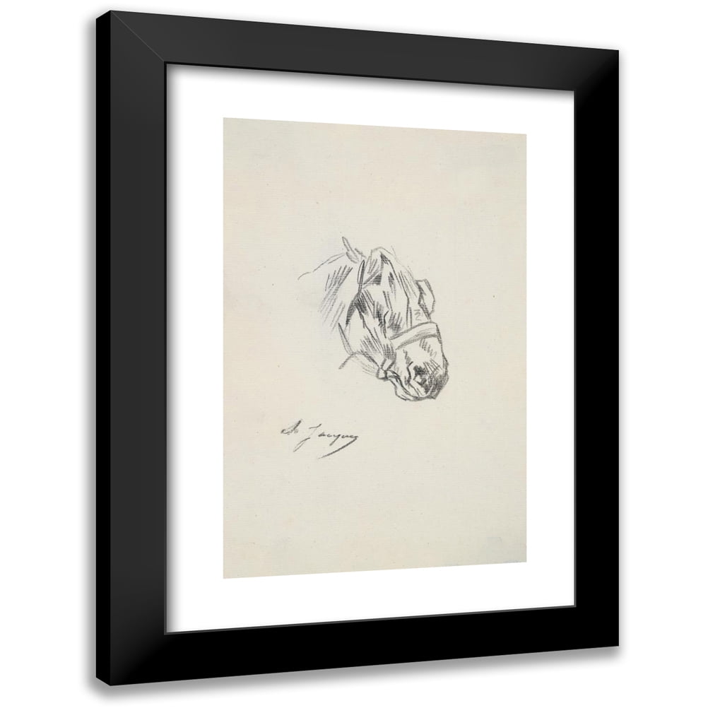 Charles Emile Jacque 11x14 Black Modern Framed Museum Art Print Titled ...