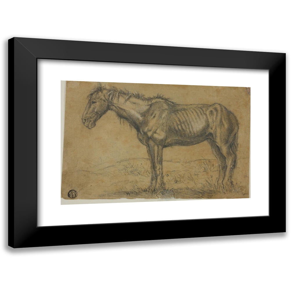 Charles Emile Jacque 14x11 Black Modern Framed Museum Art Print Titled ...
