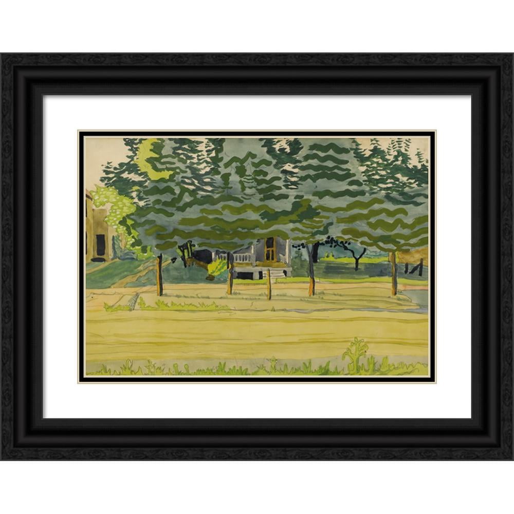 Charles Ephraim Burchfield 14x11 Black Ornate Wood Framed Double Matted ...