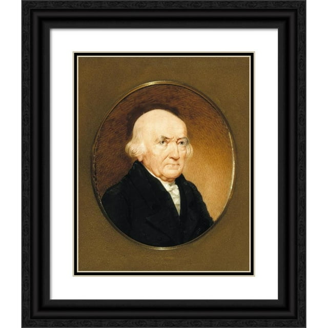 Charles Fraser 12x14 Black Ornate Wood Framed Double Matted Museum Art ...