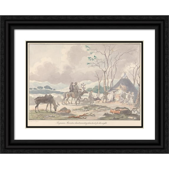 Charles Hamilton Smith 14x11 Black Ornate Wood Framed Double Matted ...