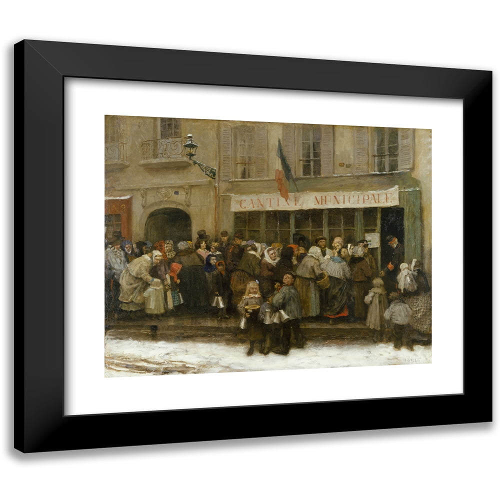 Charles-Henri Pille 14x12 Black Modern Framed Museum Art Print Titled ...