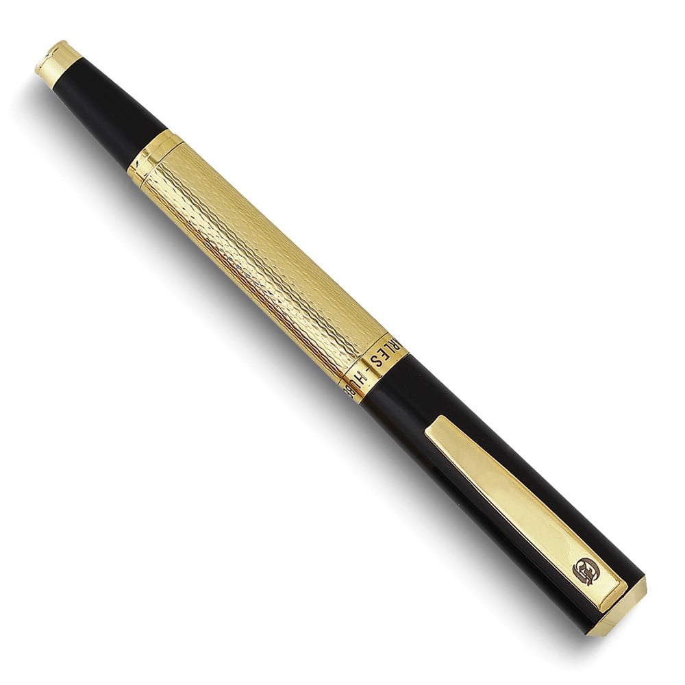 Charles Hubert Gold-tone and Black Art Deco Roller Ball Pen QGM18983 ...