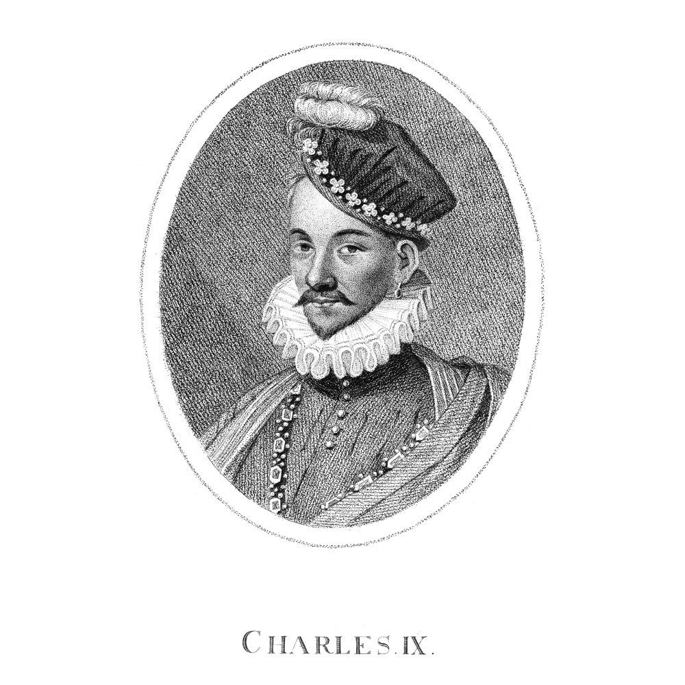 Charles Ix Of France N(1550-1574). King Of France 1560-1574. Aquatint Engraving 1797. Poster ...