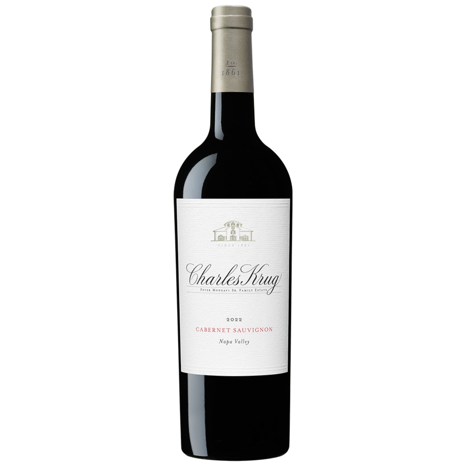 Charles Krug Cabernet Sauvignon California Red Wine, 750 ml Bottle, 14% ABV - Walmart.com