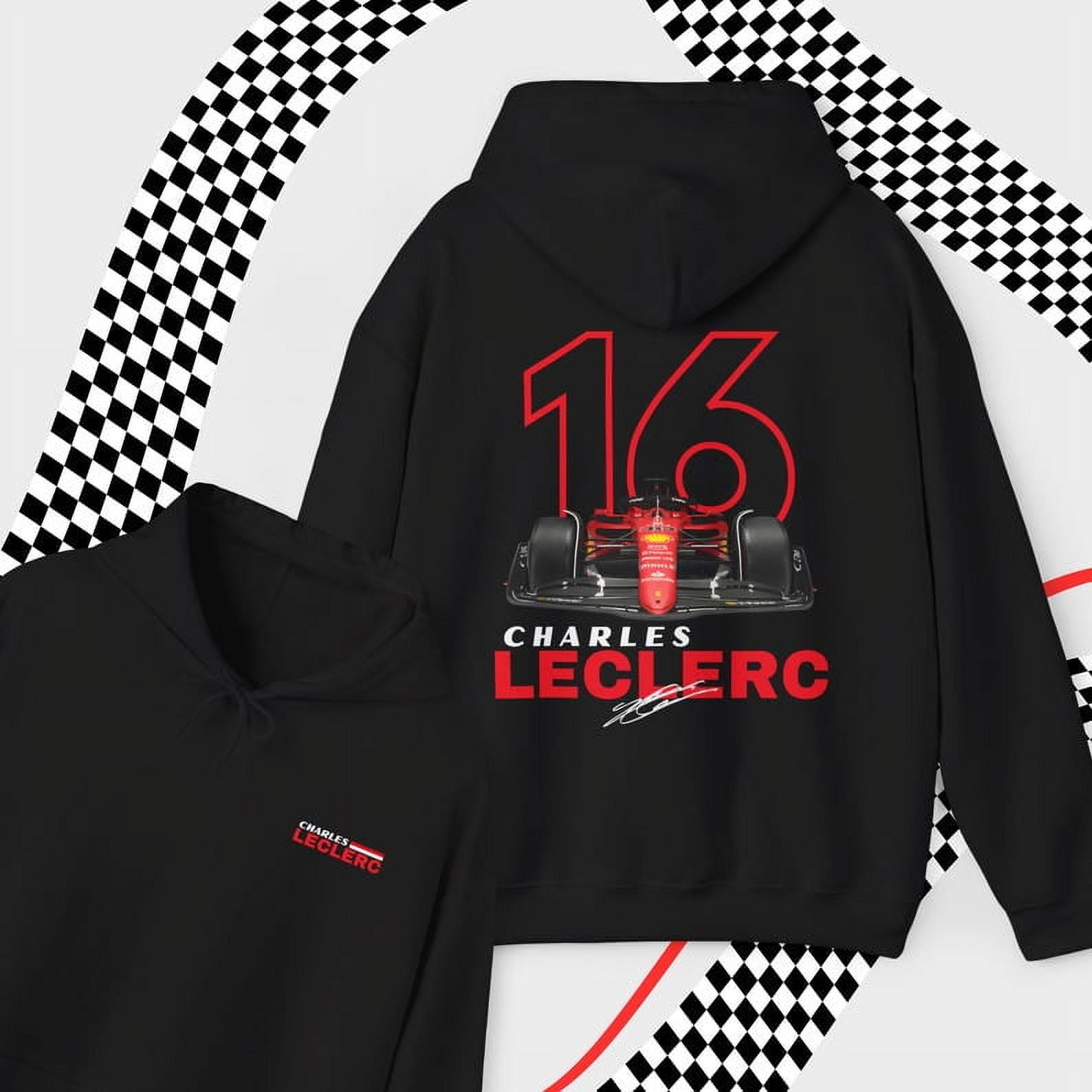 Charles Leclerc F1 Unisex Hoodie F1 Merch Scuderia F1 Driver Two Sides ...