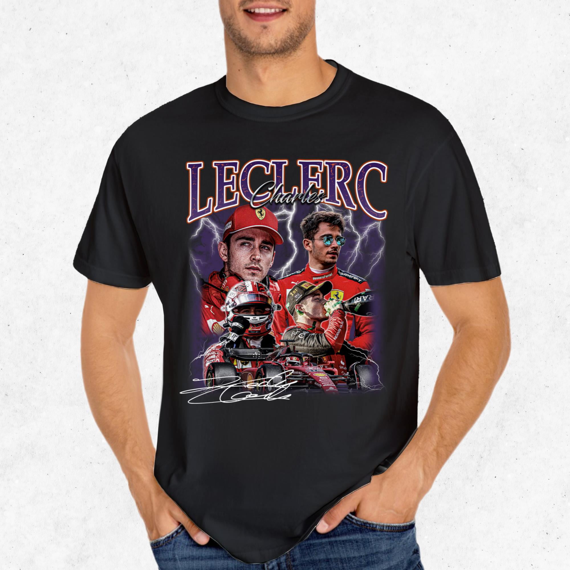 Charles Leclerc Racing T-Shirt: Exclusive F1 Ferrari Fan Merch ...