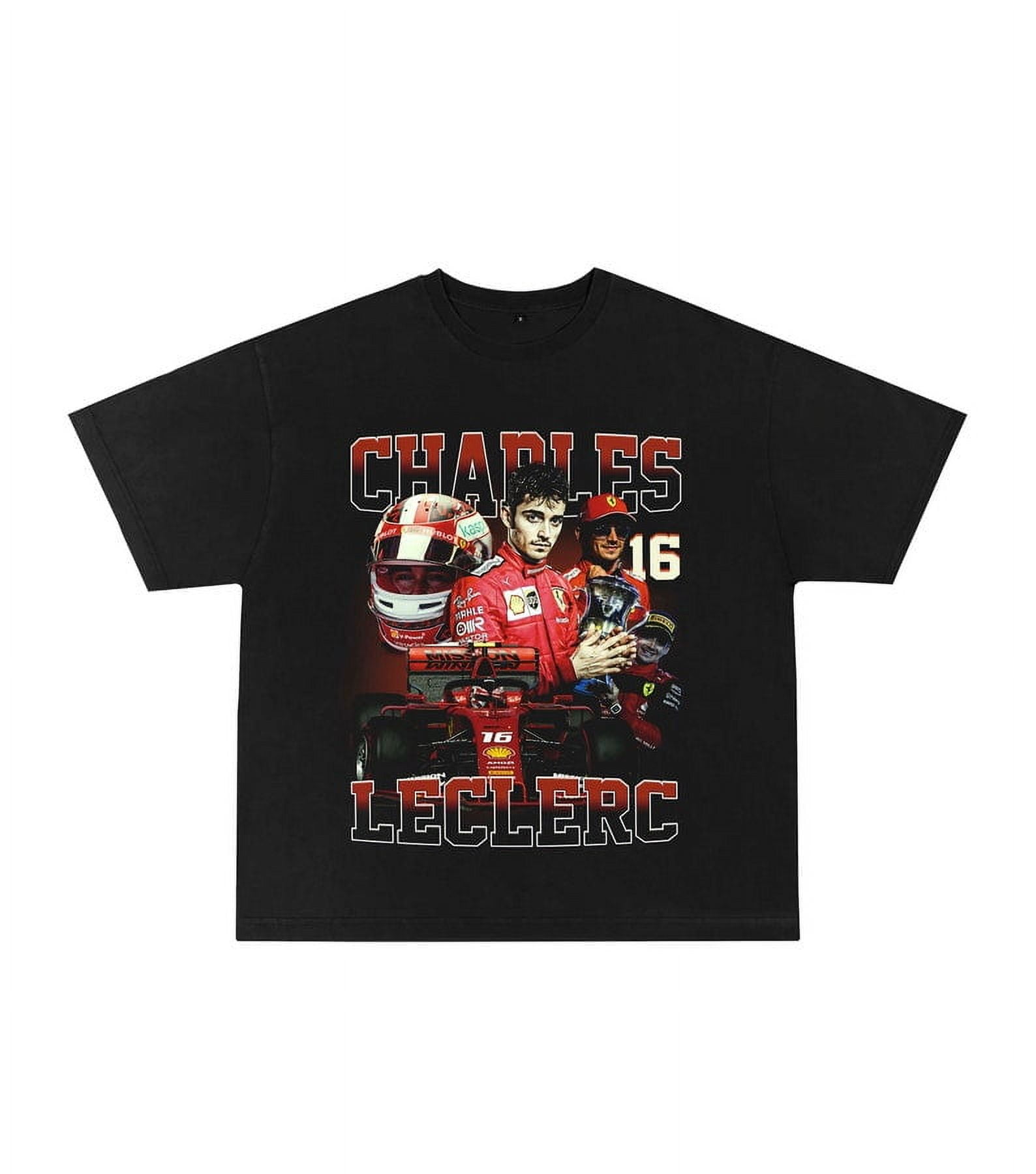 Charles Leclerc Vintage Racing T-Shirt, Formula 1 Bootleg Graphic Tee ...