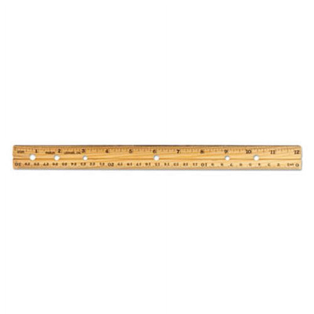 Charles Leonard 12" Wood Ruler w/Single Metal Edge, 36 Rulers - Walmart.com