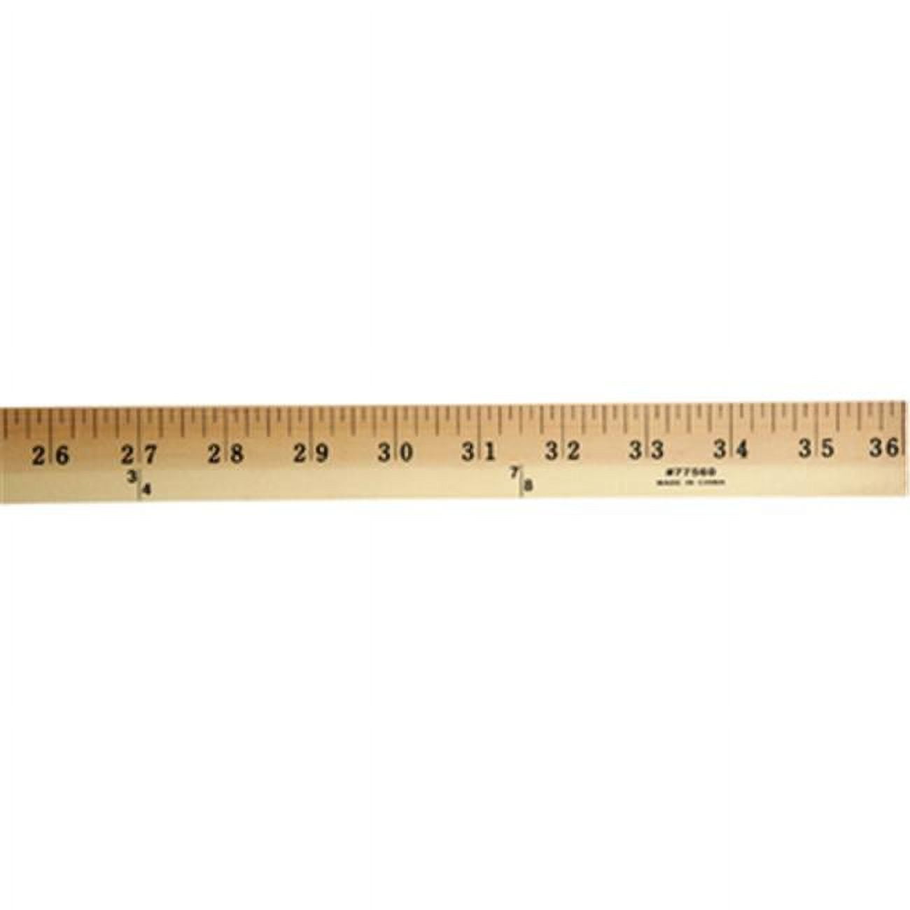 Charles Leonard Wood Yard Stick, Double-Sided with Inches and ...