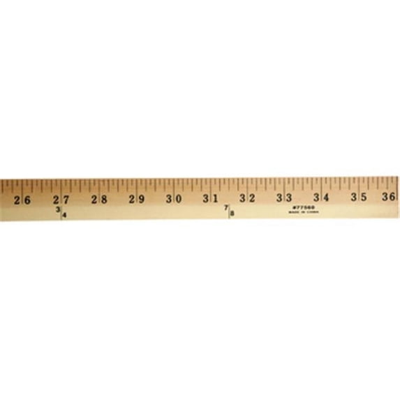 Charles Leonard Wood Yard Stick, Double-Sided with Inches and ...