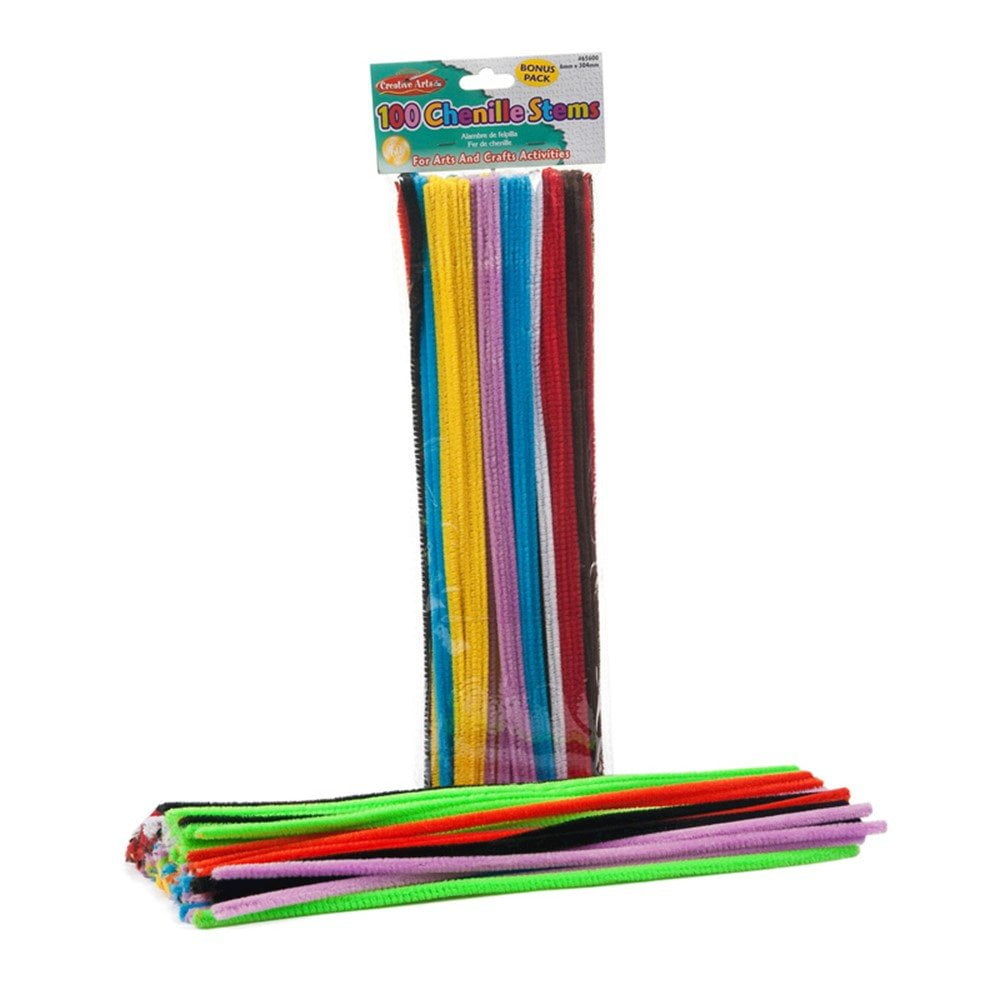 Charles Leonard Chenille Stems, Jumbo Fluffy Thick Stem, 6mm x 12 ...