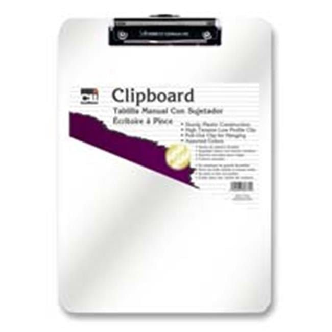 Charles Leonard Co. Plastic Clipboard- w- Rubber Grip- Letter- Neon ...