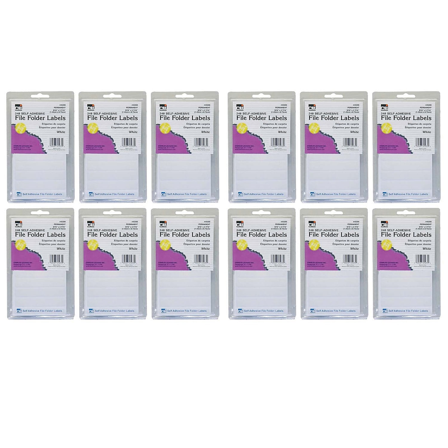 Charles Leonard File Folder Labels, White, 2976 Pieces - Walmart.com
