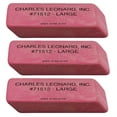Charles Leonard Large Natural Rubber Pink Wedge Erasers, 12 Per Box, 3 ...