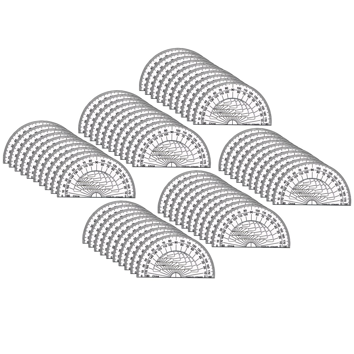 Charles Leonard Plastic 4 Inch Protractor, 60 Count - Walmart.com