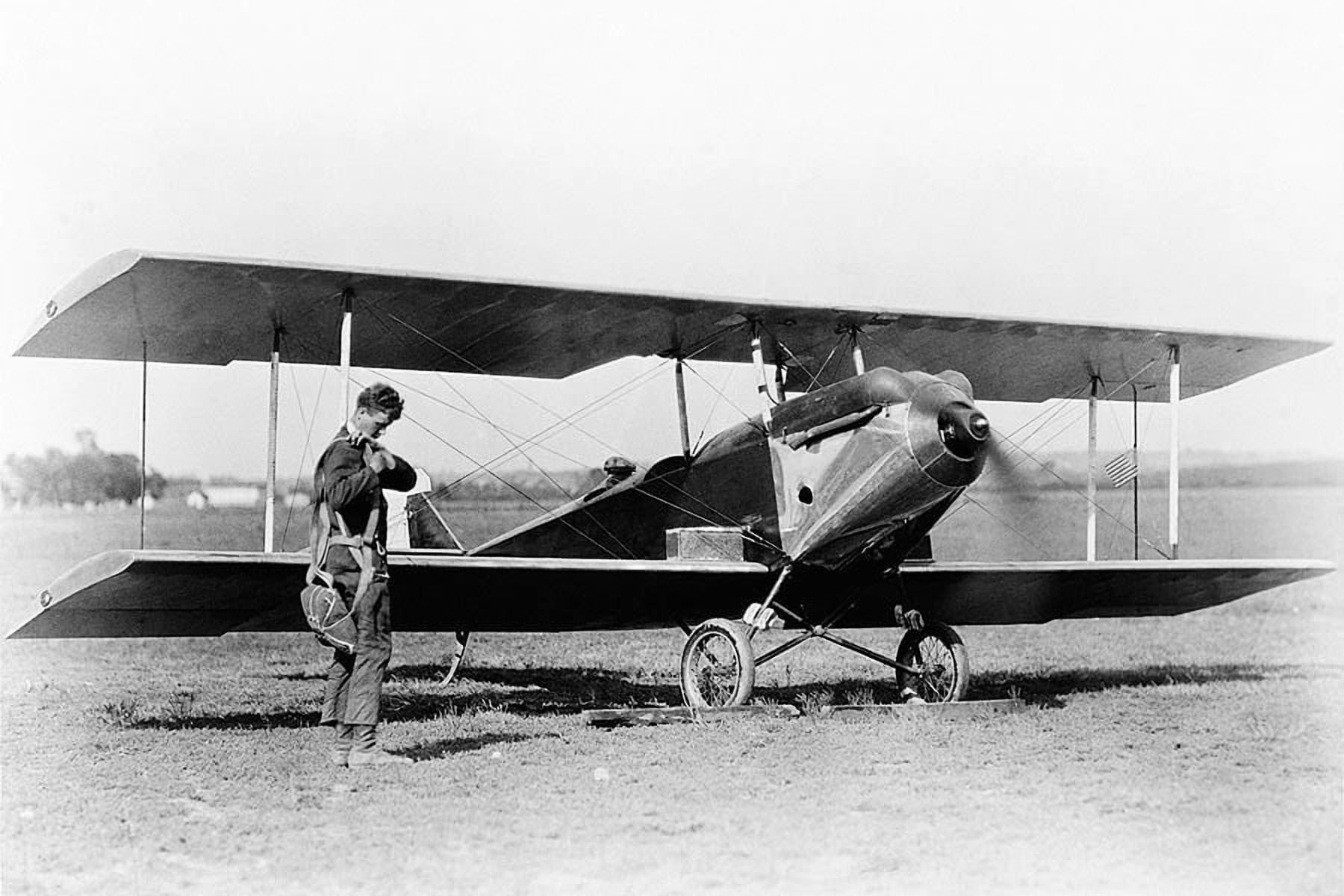 Charles Lindbergh Sergeant Bell Airplane - 12x18 Inch Laminated ...