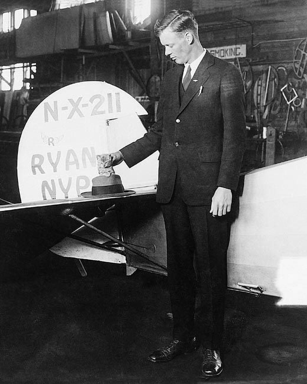 Charles Lindbergh Spirit of St. Louis Style -1 - 12x18 Inch Laminated ...