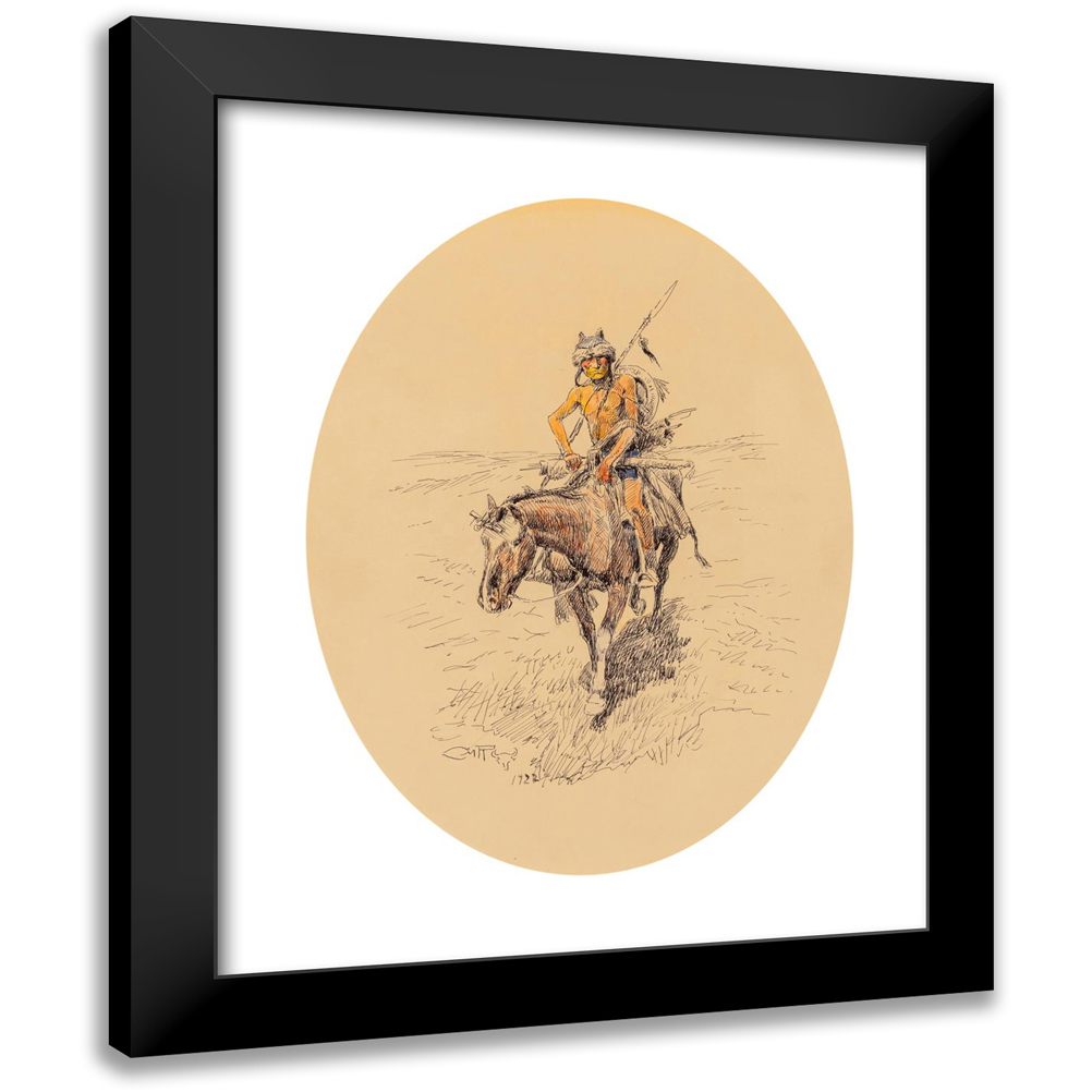 Charles Marion Russell 12x14 Black Modern Framed Museum Art Print ...