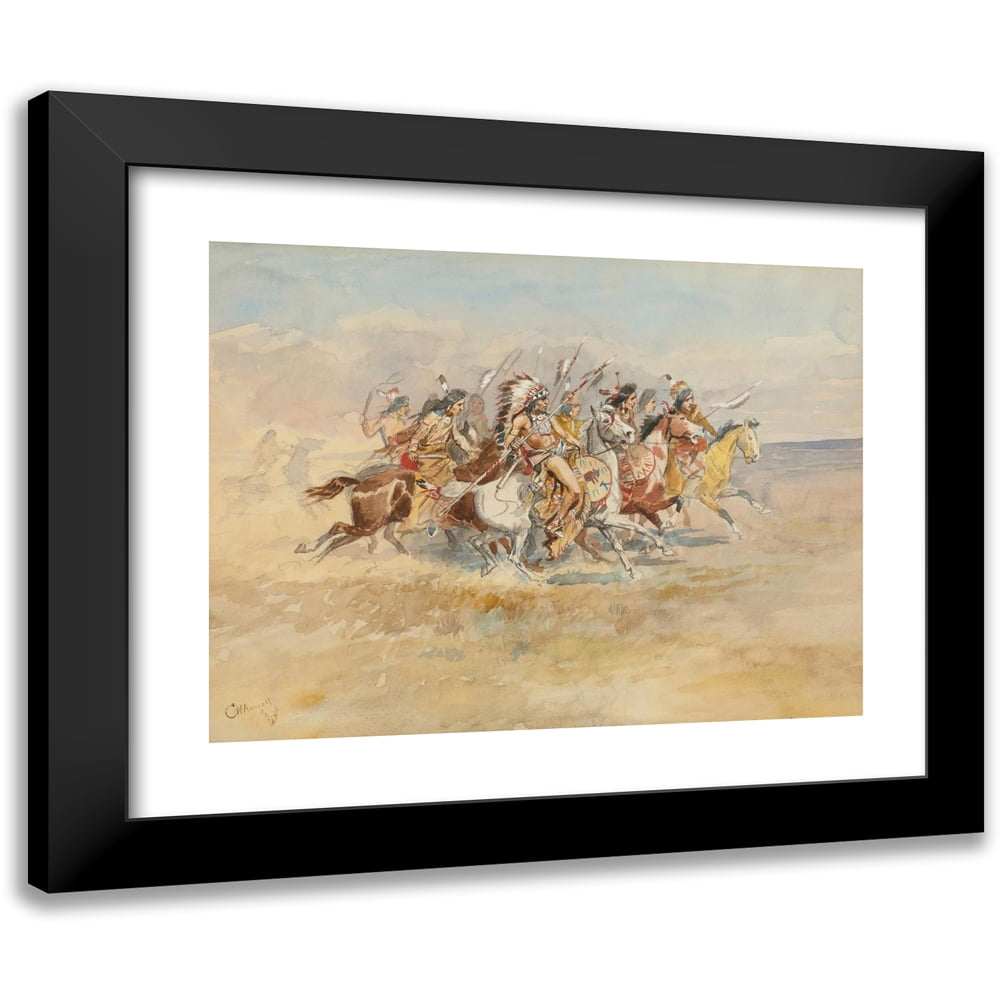 Charles Marion Russell 18x15 Black Modern Framed Museum Art Print ...
