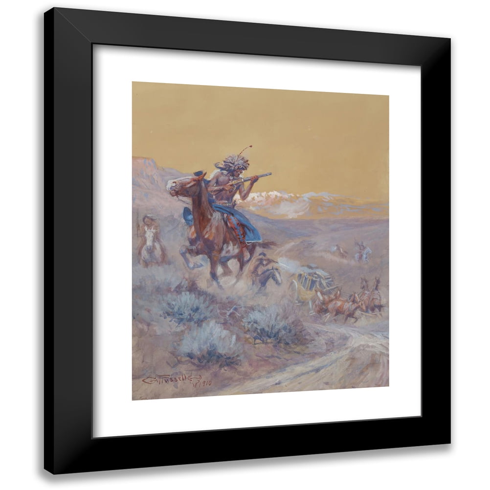 Charles Marion Russell 20x24 Black Modern Framed Museum Art Print ...