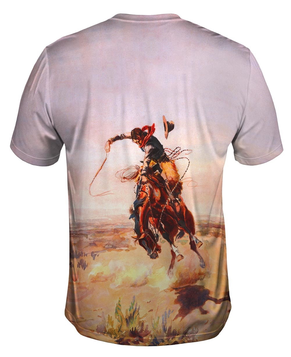 Charles Marion Russell - A Bad Hoss 1904 Mens T-Shirt All Over Print ...