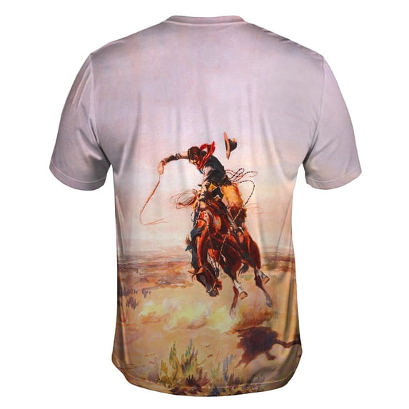 Charles Marion Russell - A Bad Hoss 1904 Mens T-Shirt All Over Print ...