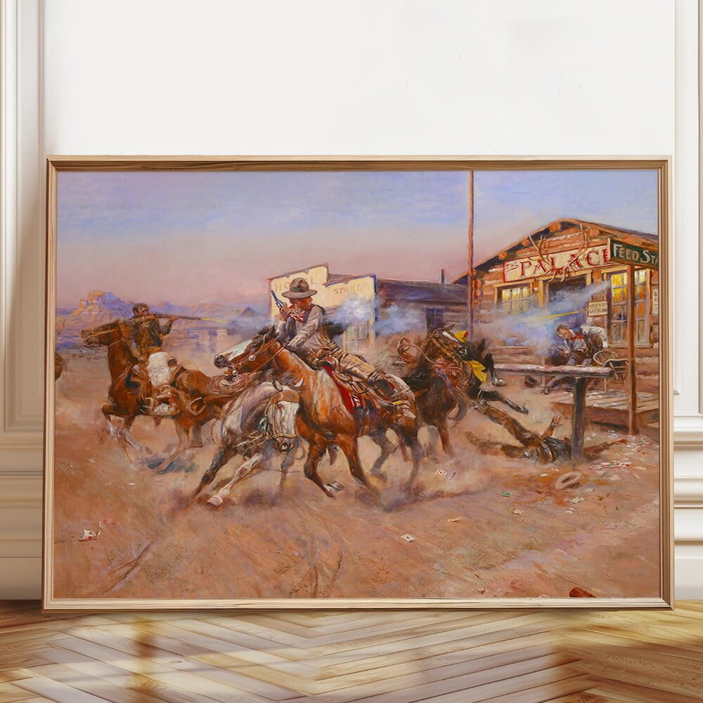 Charles Marion Russell Rodeo Painting Cowboy Wall Art Print Wild West ...