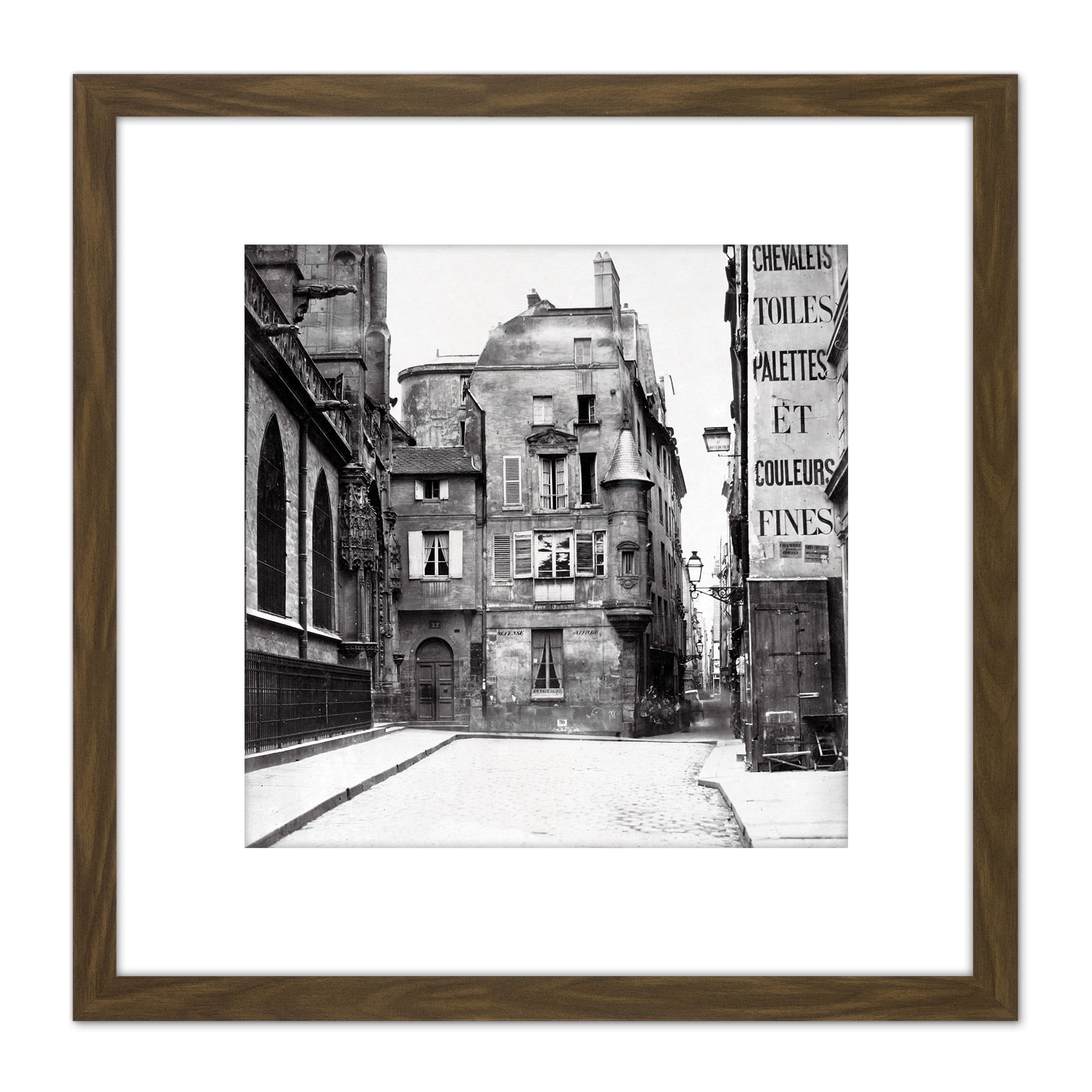 Charles Marville Turret Paris France Street Photo 8X8 Inch Square ...