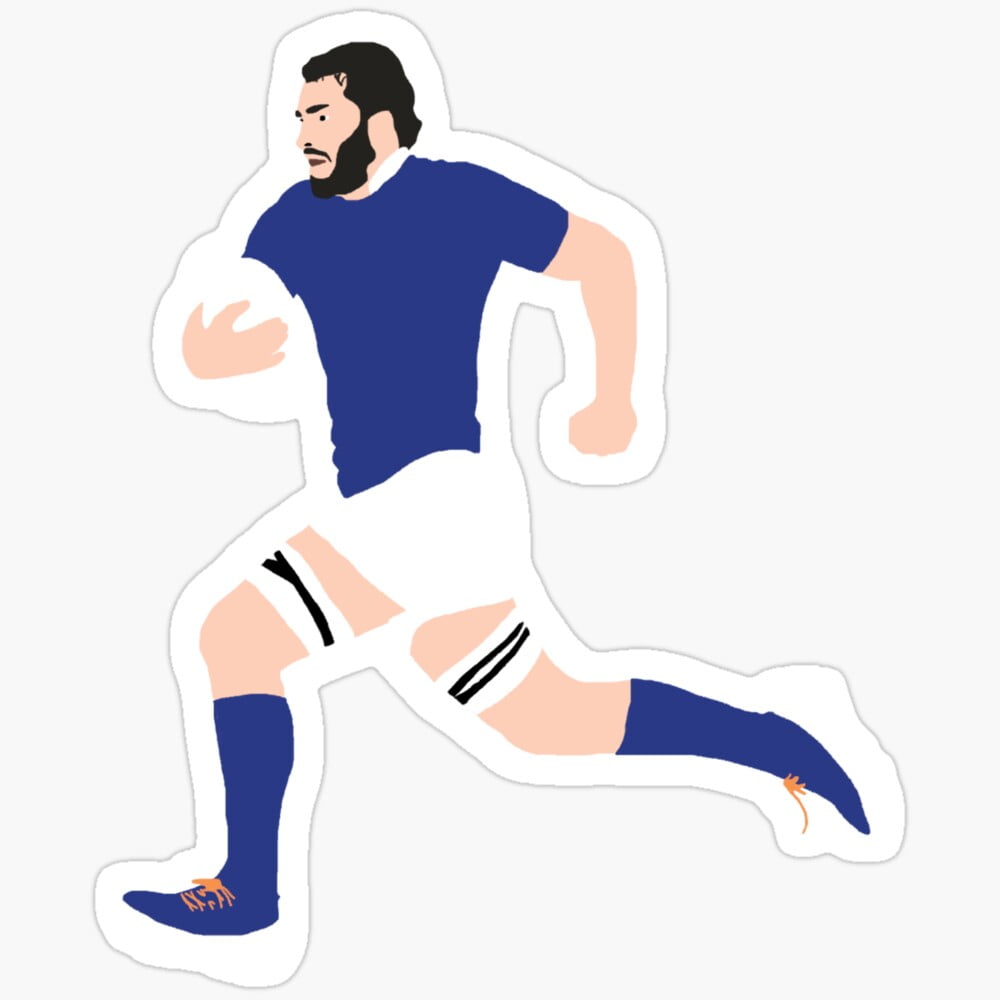 Charles Ollivon France Rugby Sticker Phone Decal Water Bottle Stickers ...