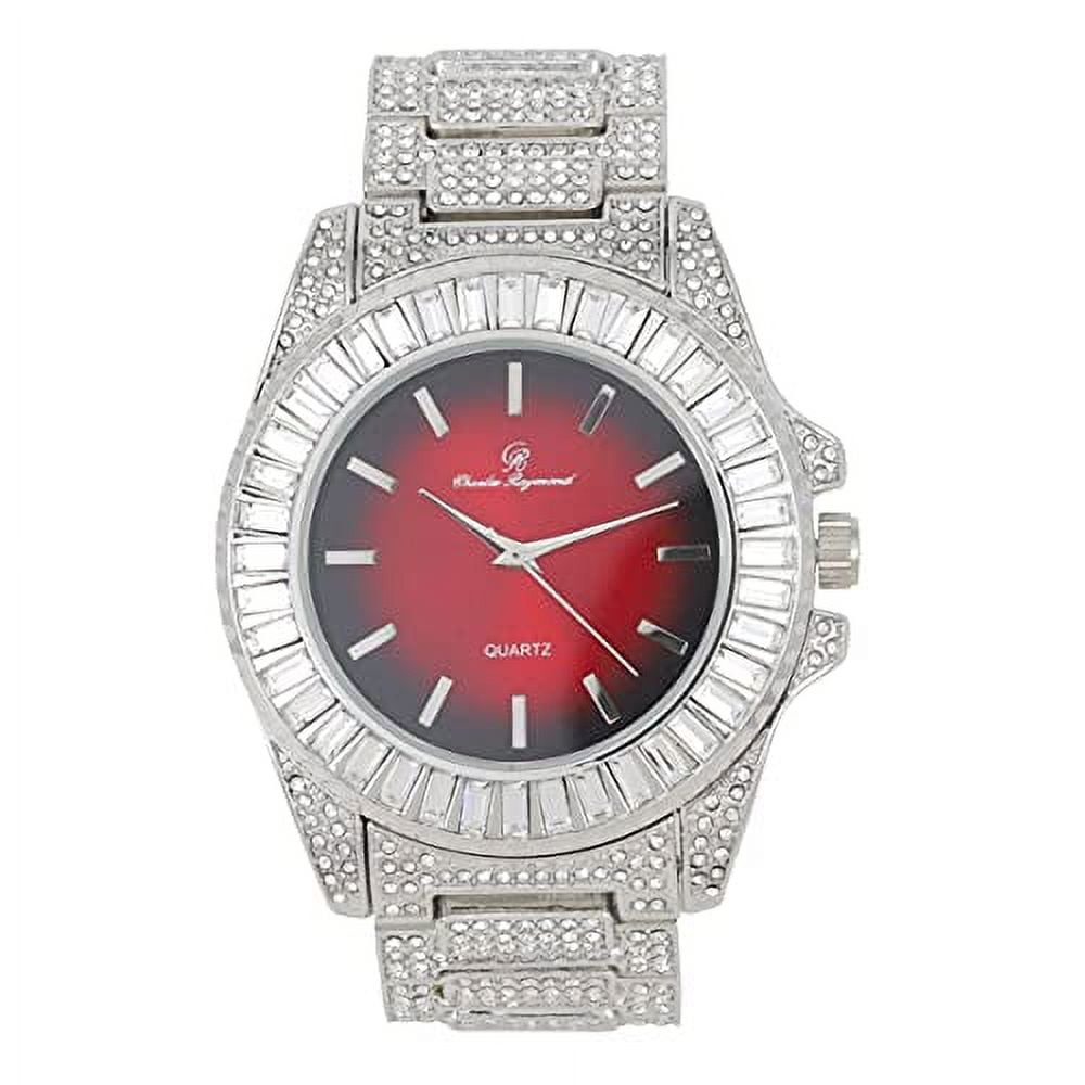 Charles Raymond Baguette Cut Diamond Crystal Blinged Out Mens Hip Hop ...