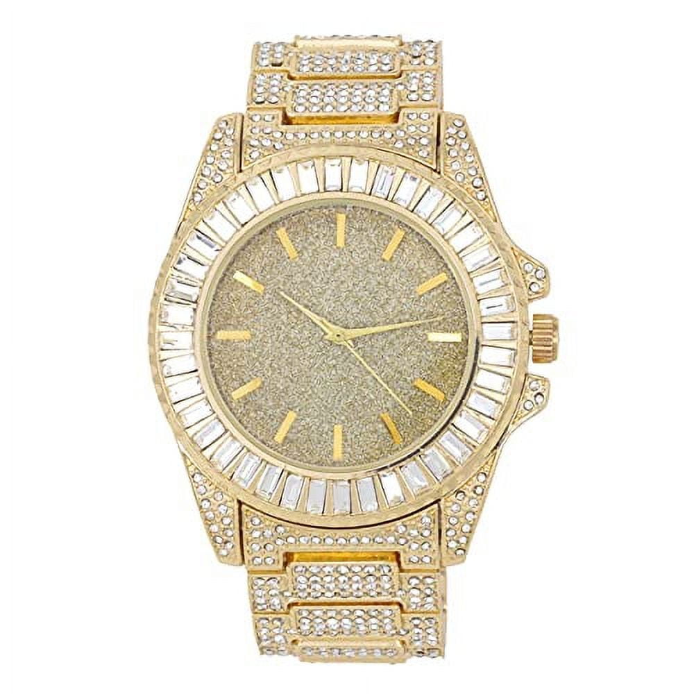 Charles Raymond Baguette Cut Diamond Crystal Blinged Out Mens Hip Hop ...