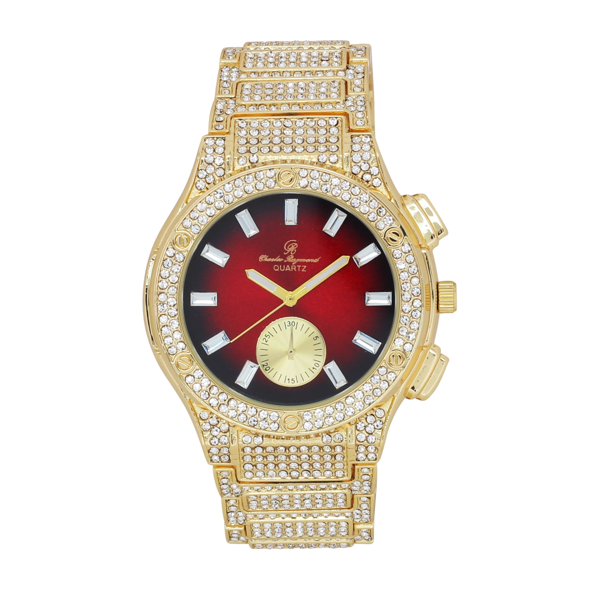 Charles Raymond Big Bling Watch Inspired by Hip Hop - Men's Iced Out ...