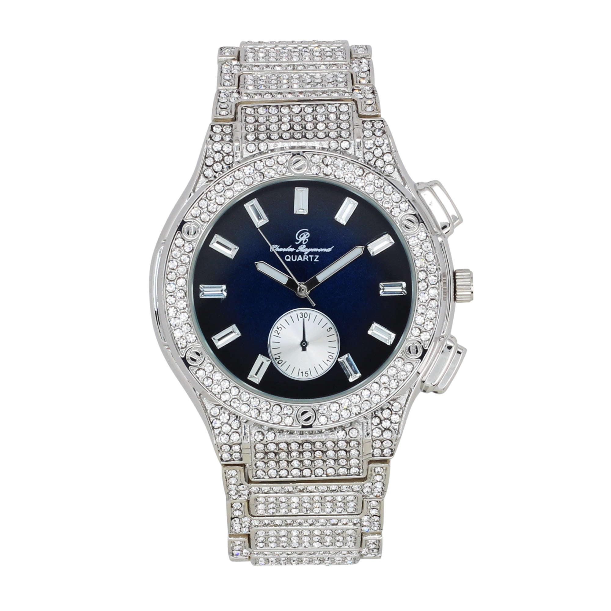 Charles Raymond Big Bling Watch Inspired by Hip Hop - Men's Iced Out ...