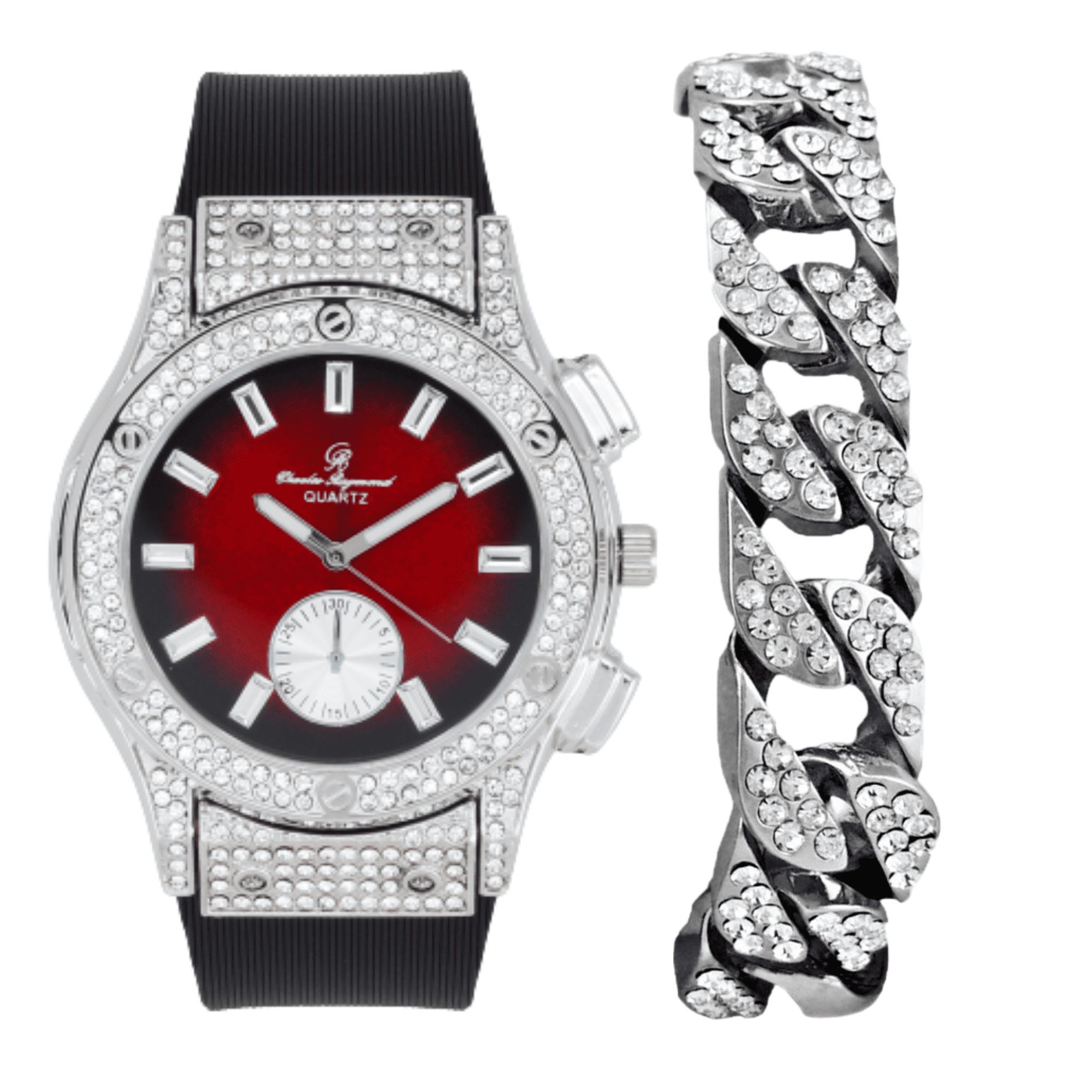 Charles Raymond Big Bling Watch Inspired by Hip Hop - Men's Iced Out ...