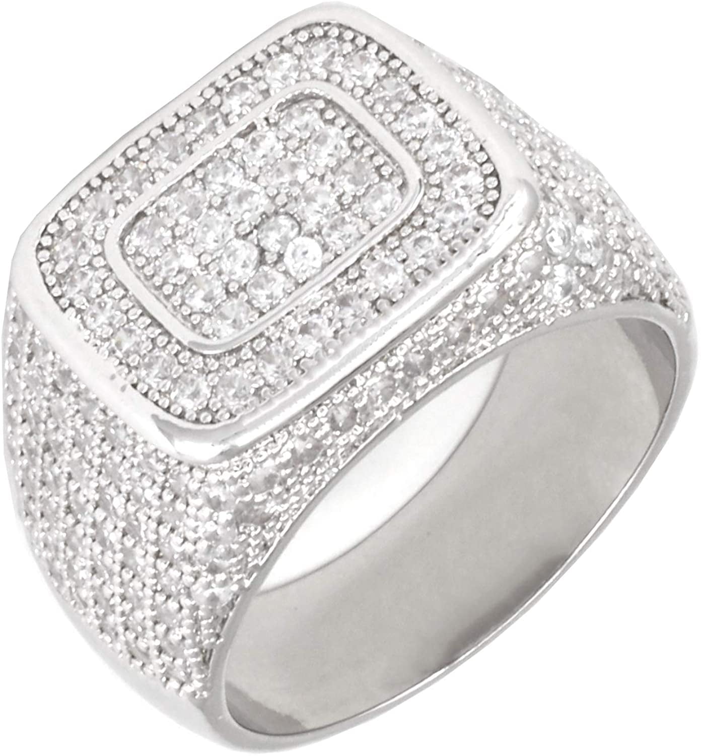 Charles Raymond Bling Bling Hip Hop Iced Out Luxury Men's Ring - 555 ...