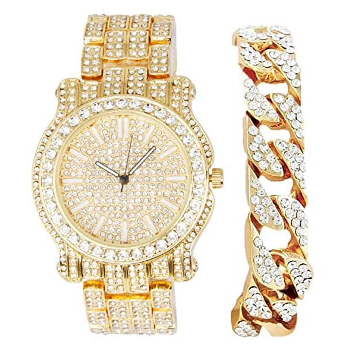 Charles Raymond Bling-ed Out Ultimate Hip Hop Royalty Mens Watch w/Easy ...