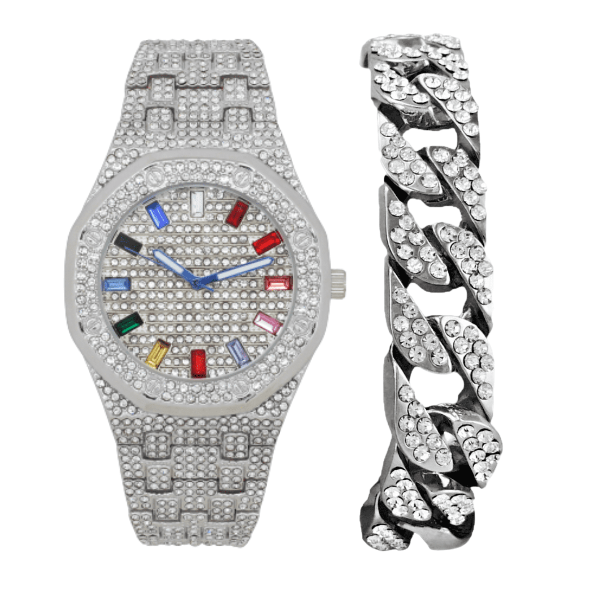 Charles Raymond Bling-ed Out Rapper's Luxury Hip Hop Mens Watch - Stand ...