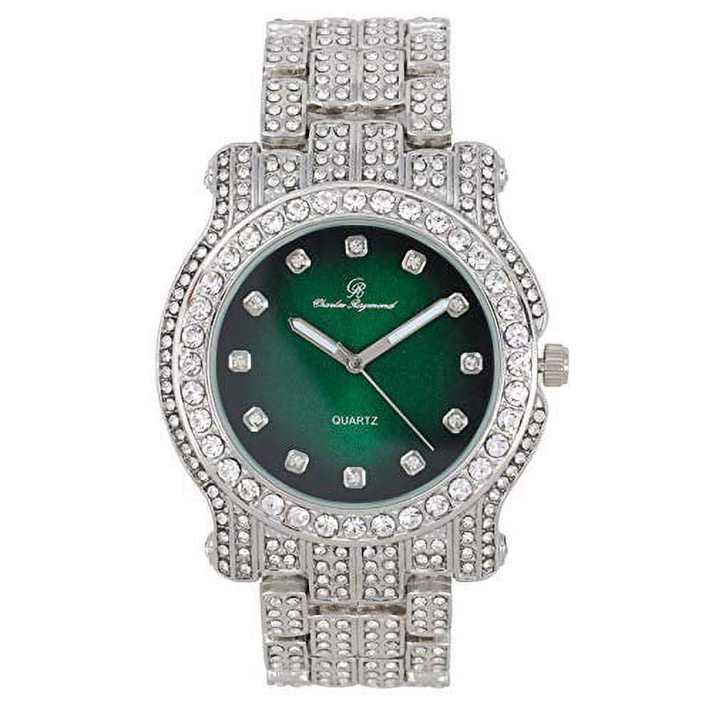 Charles Raymond Blinged Out Ultimate Silver Hip Hop Royalty Mens Iced ...