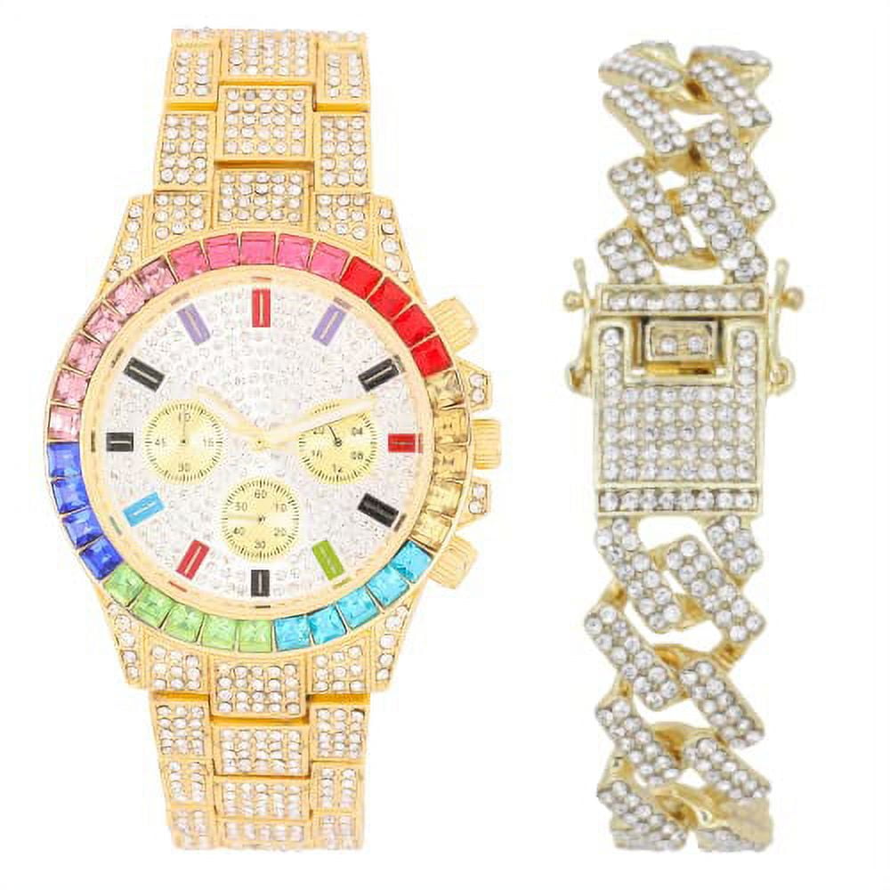 Charles Raymond Iced Out Mens Color on Blast Watch Single or Combo Sets ...