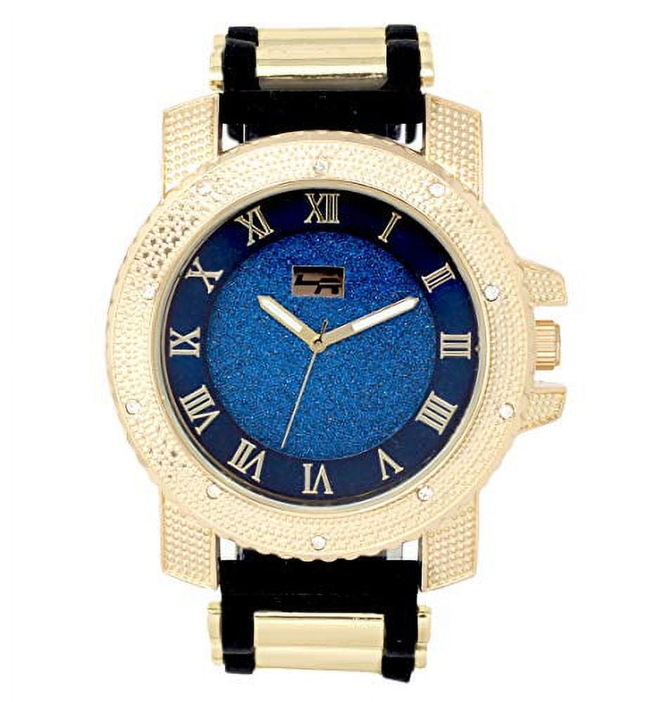 Charles Raymond Iced Out Oversized Hip Hop Bullet Rubber Band Mens ...