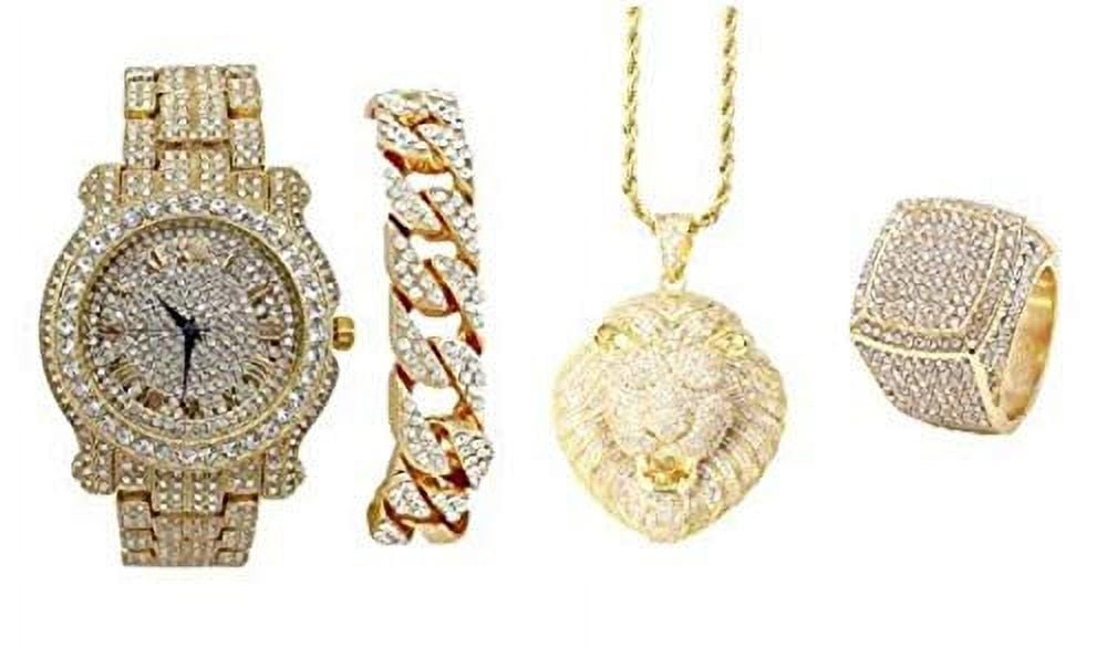 Charles Raymond Lion King Hip Hop Pendant - Luxury Wriswatch Covered ...