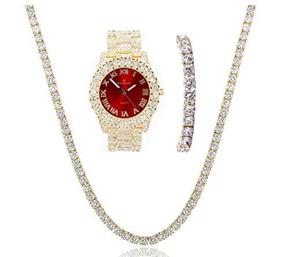 Charles Raymond Women's Big Rocks Colored Dial with Roman Numerals ...