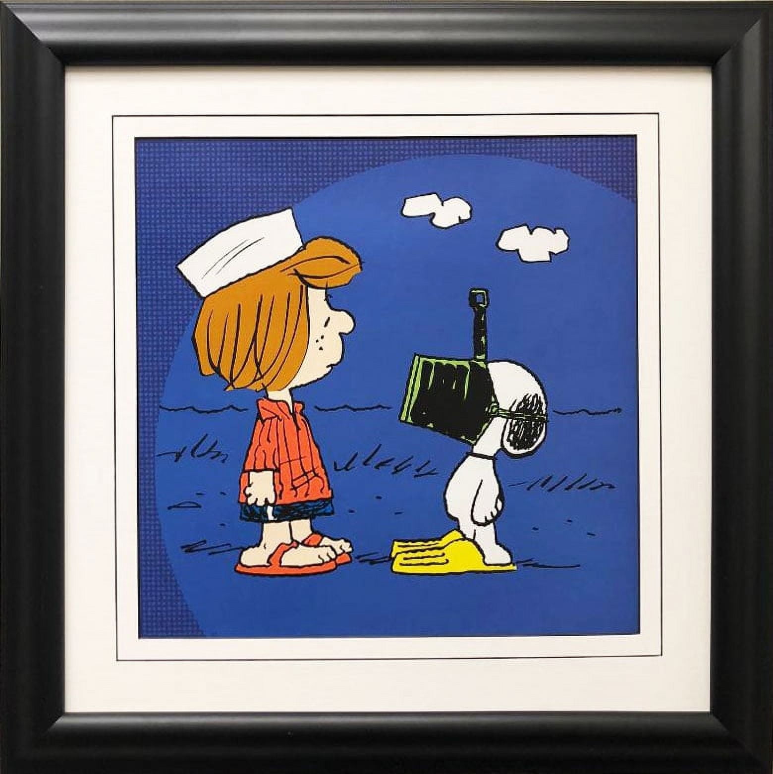 Charles Schulz Peanuts "Snoopy Ready to Swim" New Custom Framed Art ...