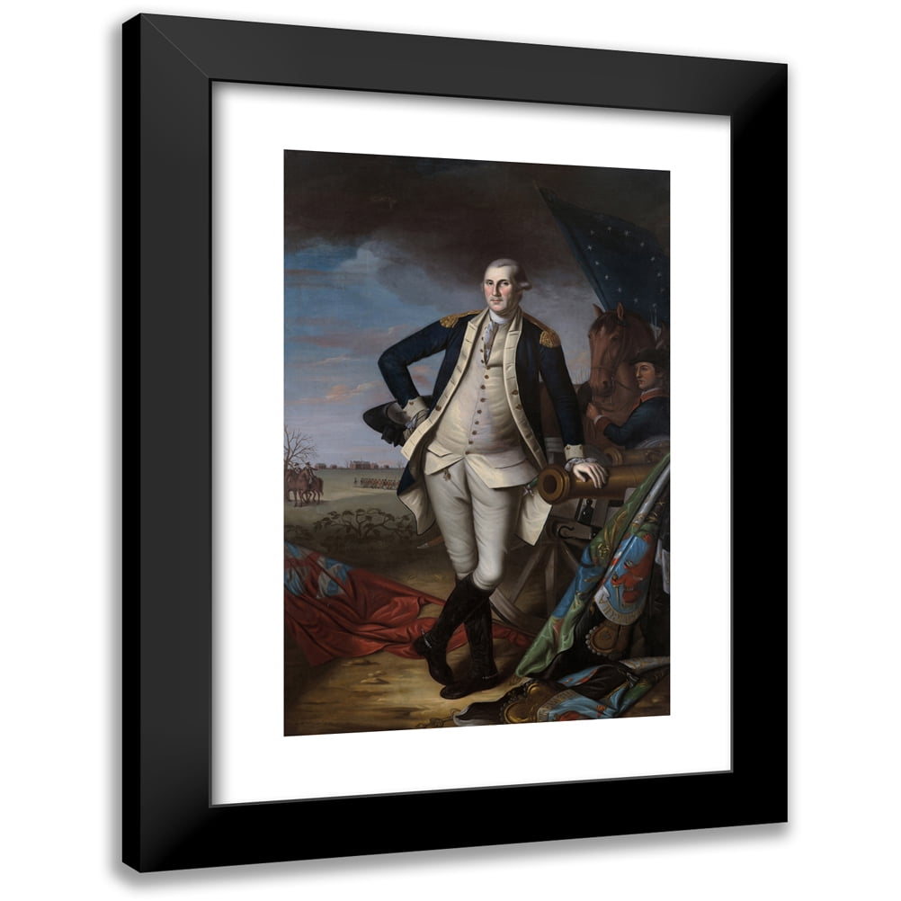 Charles Willson Peale 11x14 Black Modern Framed Museum Art Print Titled - George Washington at ...
