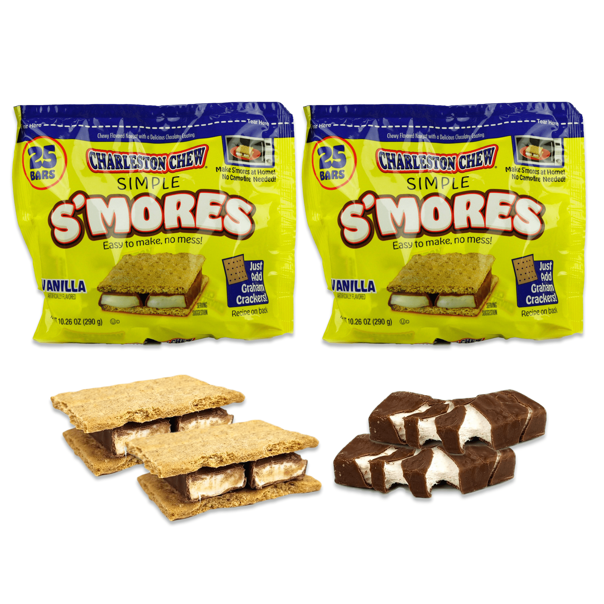 Charleston Chews Candy Smores Candy 2 Pack, S'mores Kit, Charleston ...