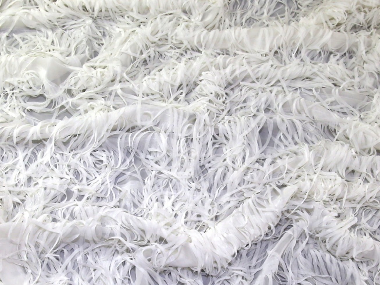 Charleston Fringe Effect Georgette Dress Fabric Ivory - per yard ...