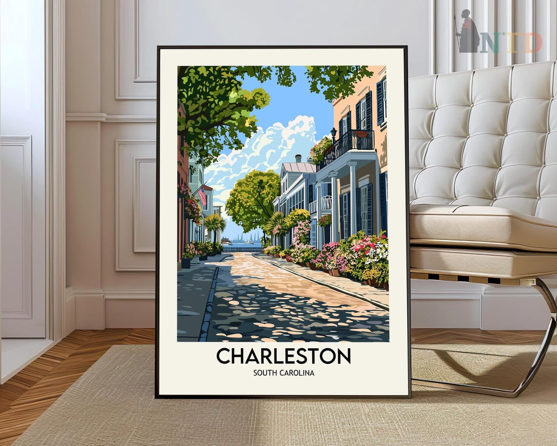 Charleston Print, Charleston Poster, Charleston Artwork, Charleston Art ...
